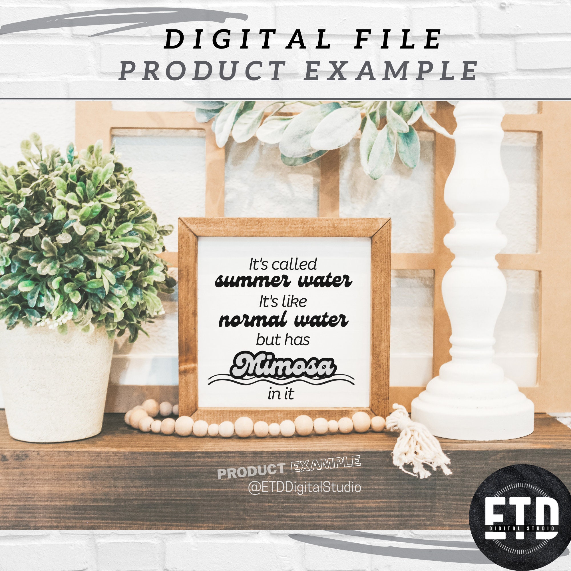 Summer Water Mimosa Funny Day Drinking Quote Alcohol Meme - Etsy