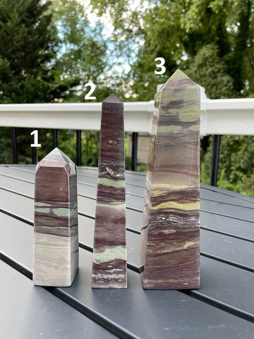 Liver Green Jasper Towers/obelisks From Pakistan - Etsy