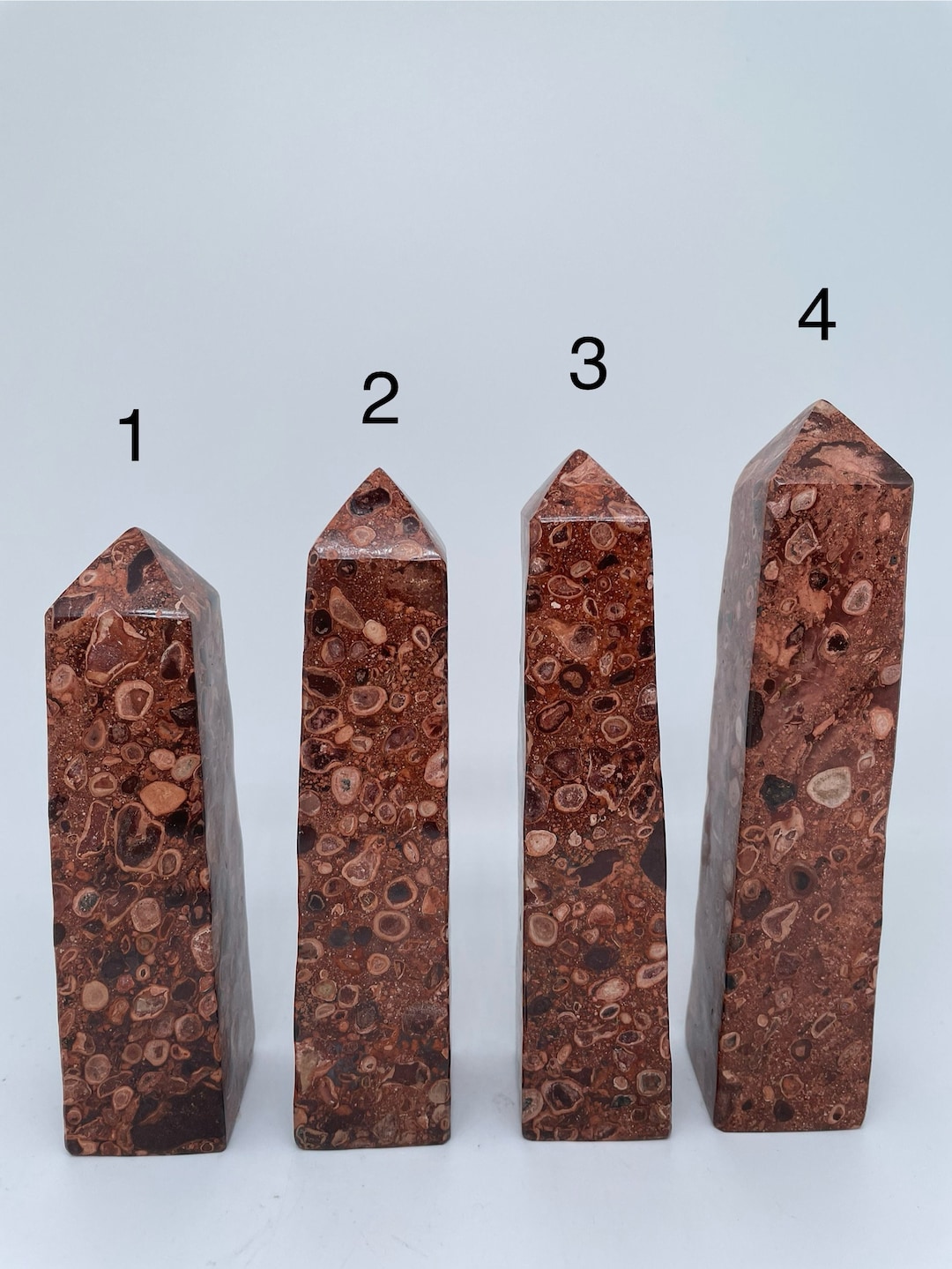 Rhyolite Wonderstone Birds Eye Jasper Towers From Pakistan, Crystal ...