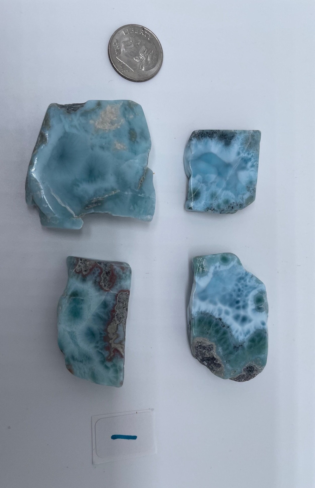 AA Double Sided Polished Larimar Slab Lots, Rare, Meditation Stone ...