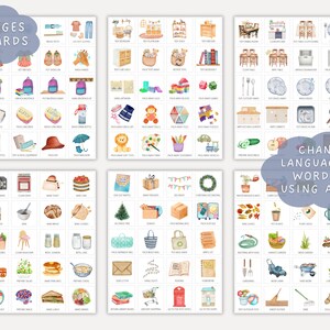 VISUAL CHORE CARDS & Charts for Kids Responsibility Schedule Children's ...