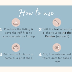 VISUAL CHORE CARDS & Charts for Kids | Responsibility Schedule ...