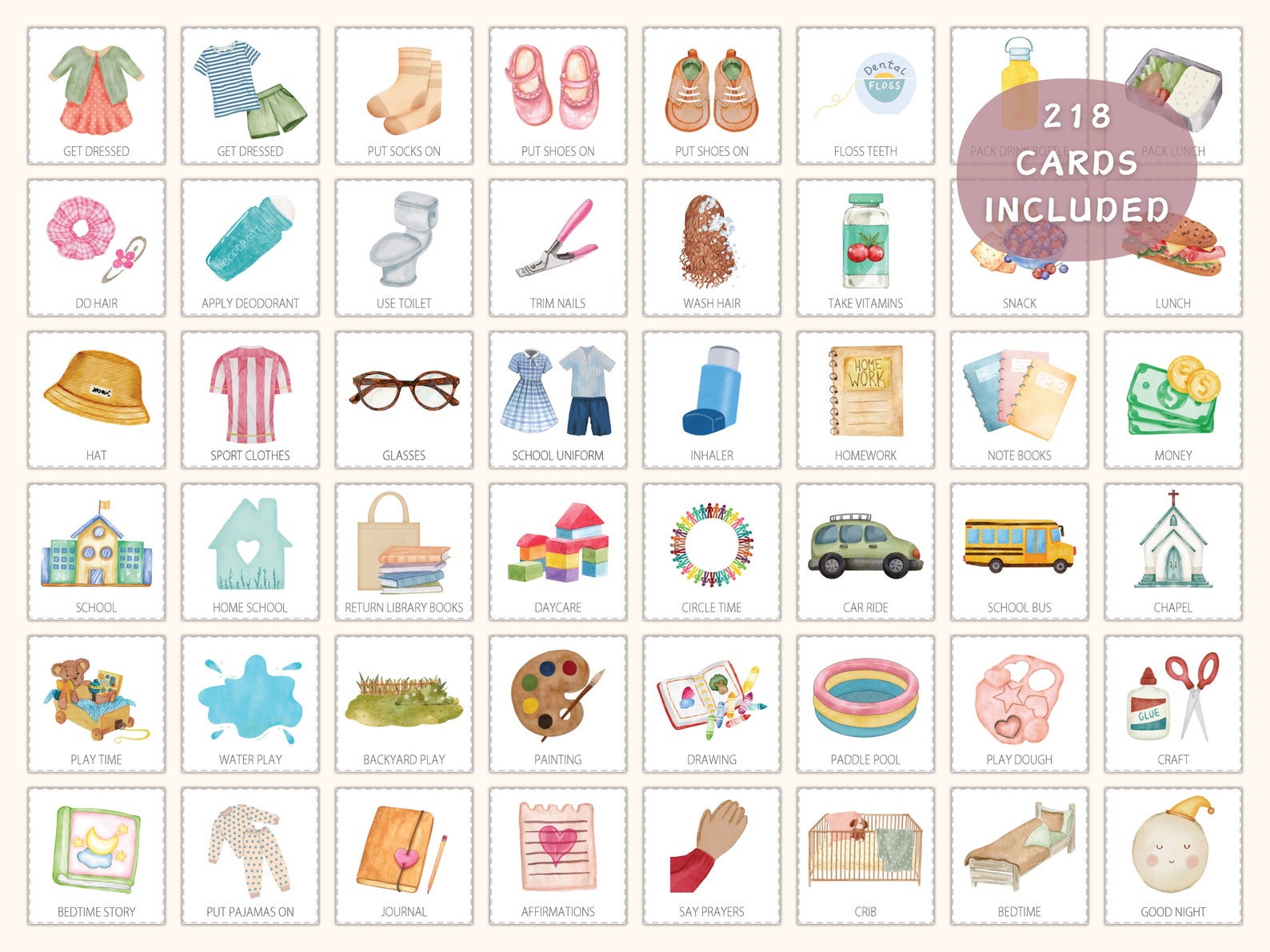 Daily Routine Cards & Charts for Kids Morning, Afternoon, Evening ...