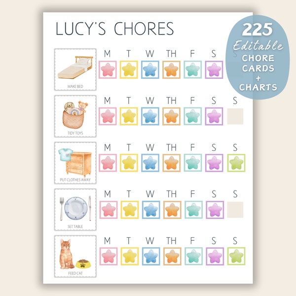 Cleaning Chore Cards - Etsy