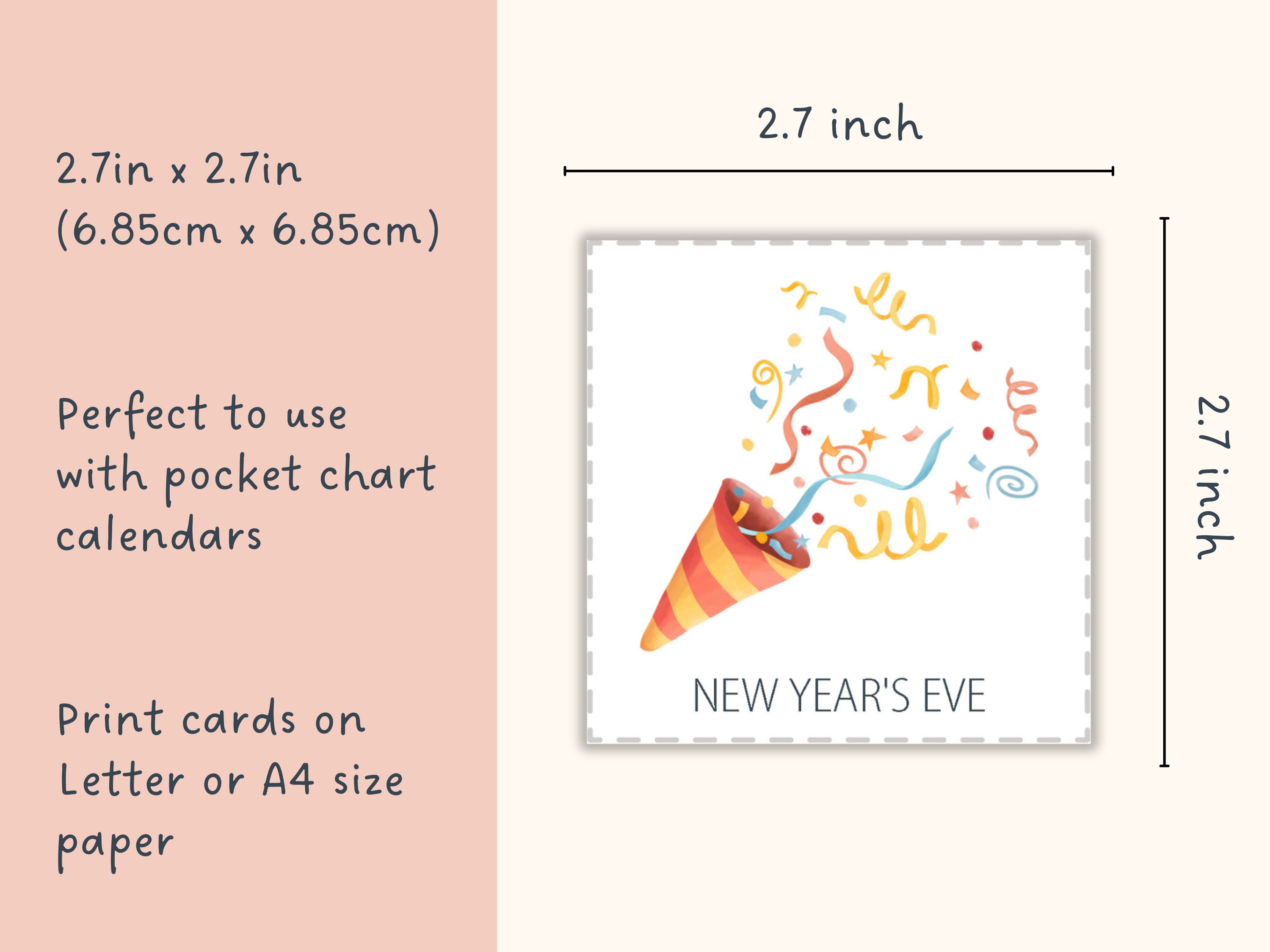 Calendar Cards: Holiday & School Events Pocket Chart (digital Download ...