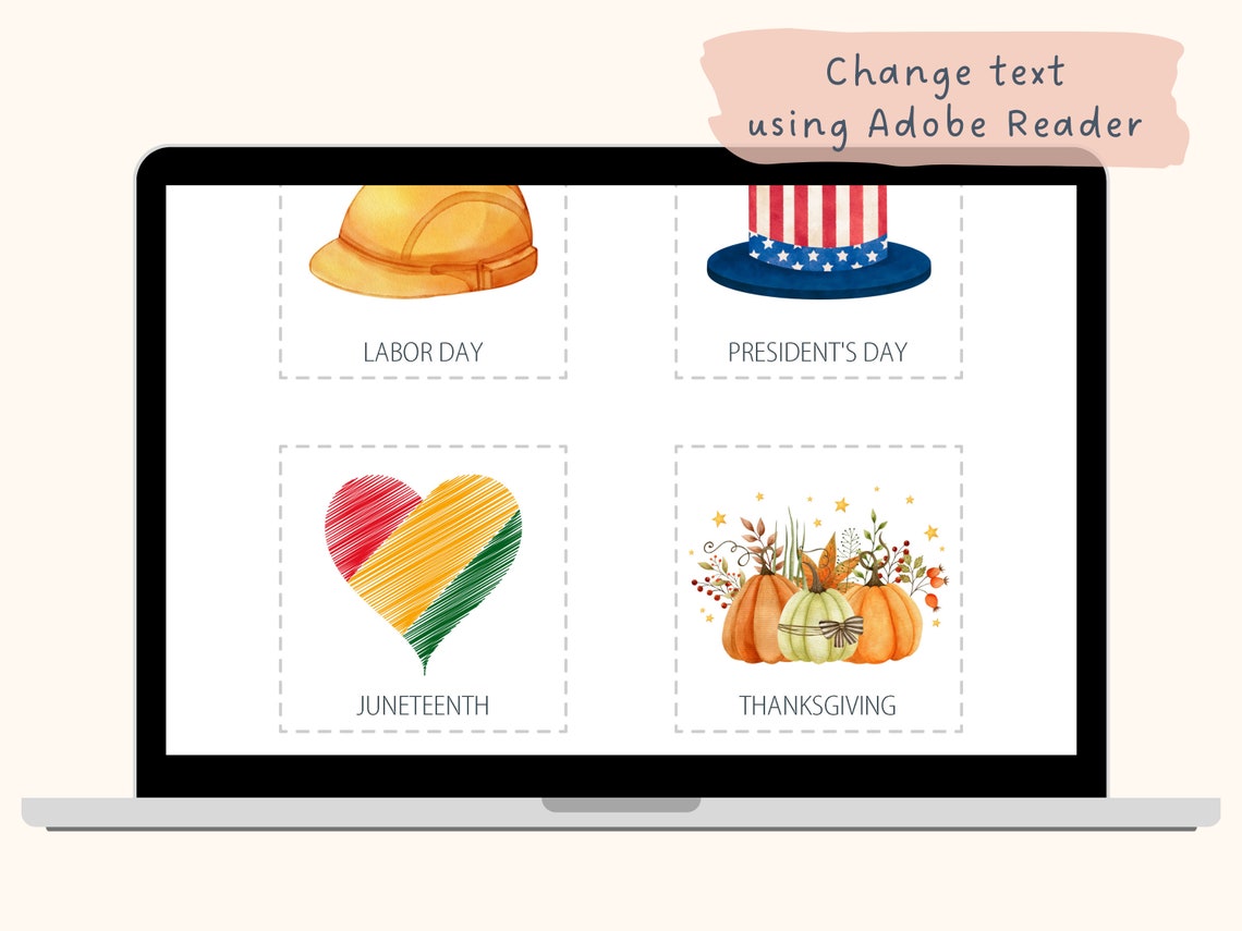 Calendar Cards: Holiday & School Events Pocket Chart (digital Download ...