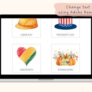 Calendar Cards: Holiday & School Events Pocket Chart (digital Download ...