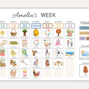 Weekly Routine Cards & Charts for Kids | Visual Calendar | Daily Rhythm ...