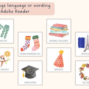 Calendar Cards: Holiday & School Events Pocket Chart (digital Download ...