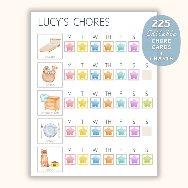 Toddler Chore Chart - Etsy