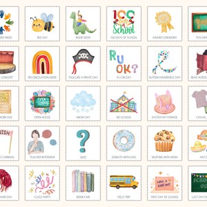 Calendar Cards: Holiday & School Events Pocket Chart (digital Download ...