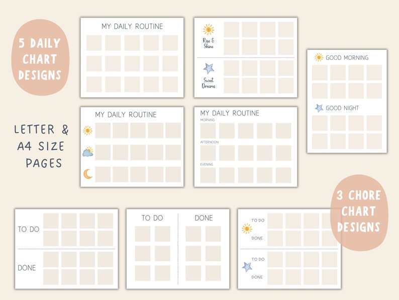 Tarjetas y gráficos de rutina visual: Horario diario para niños en ...