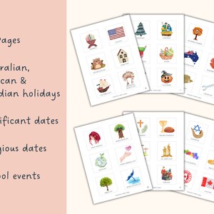 Calendar Cards: Holiday & School Events Pocket Chart (digital Download ...
