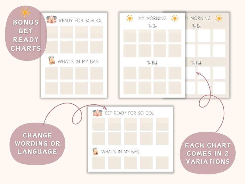 Daily Routine Cards & Charts for Kids Morning, Afternoon, Evening ...