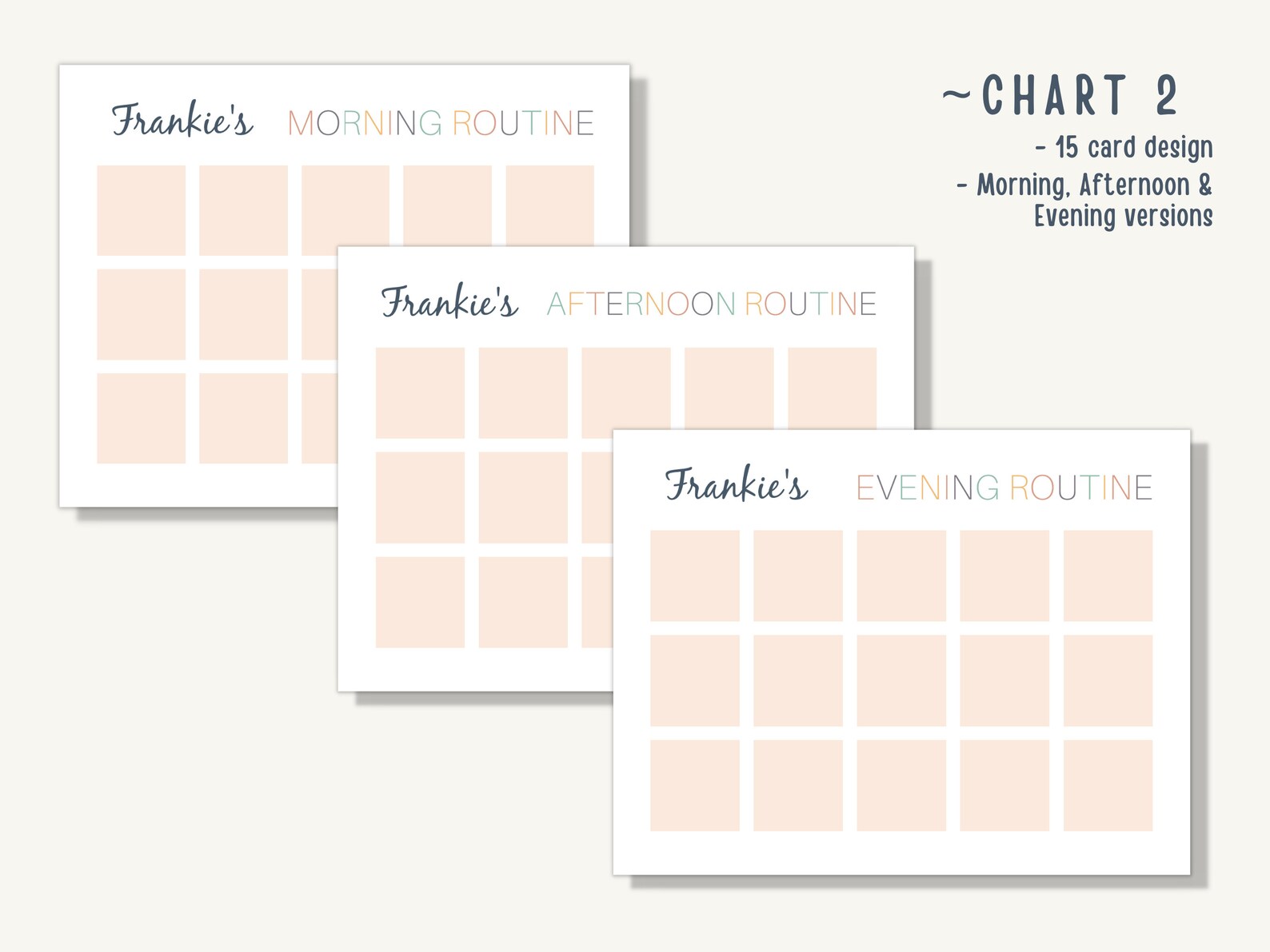Routine Cards & Charts for Kids Daily Rhythm Morning - Etsy