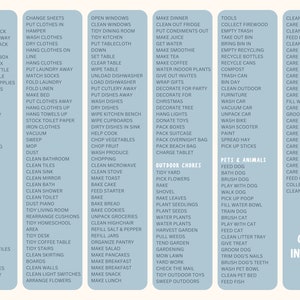 VISUAL CHORE CARDS & Charts for Kids | Responsibility Schedule ...