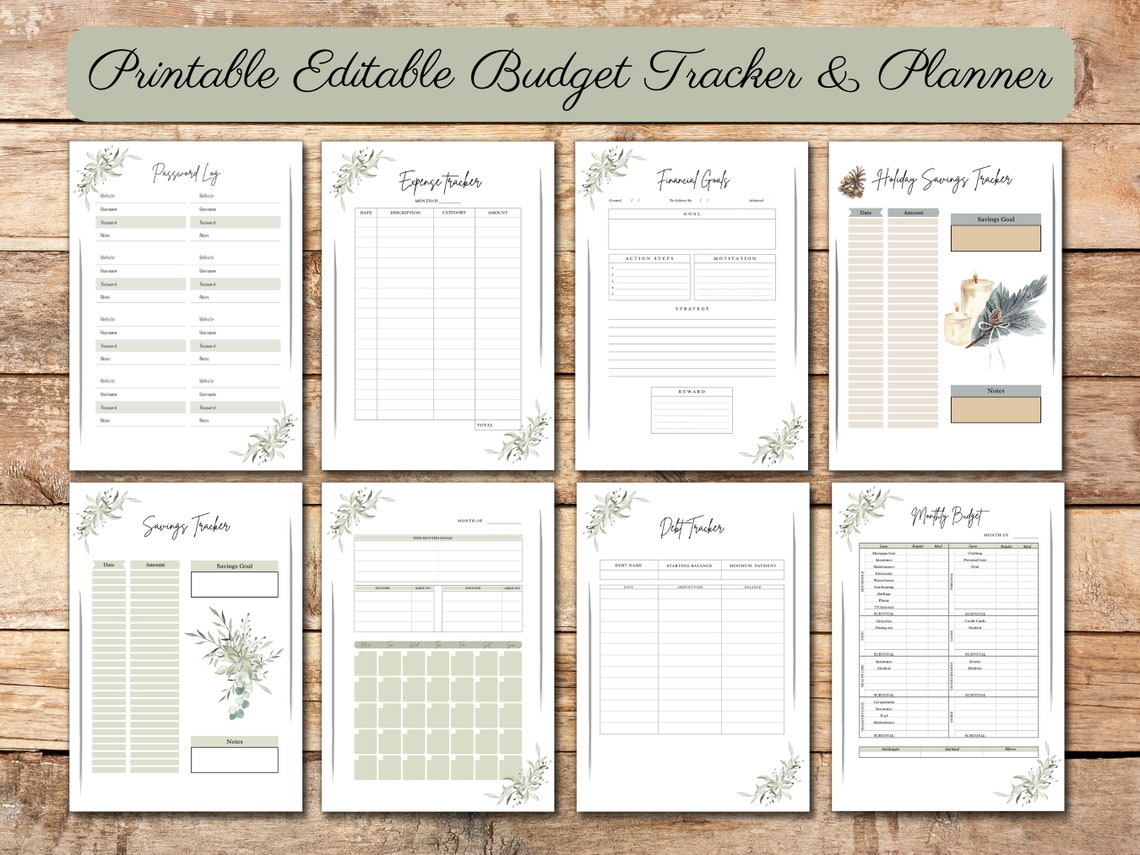 EDITABLE Printable Ultimate Life Organizer Planner Bundle - Etsy