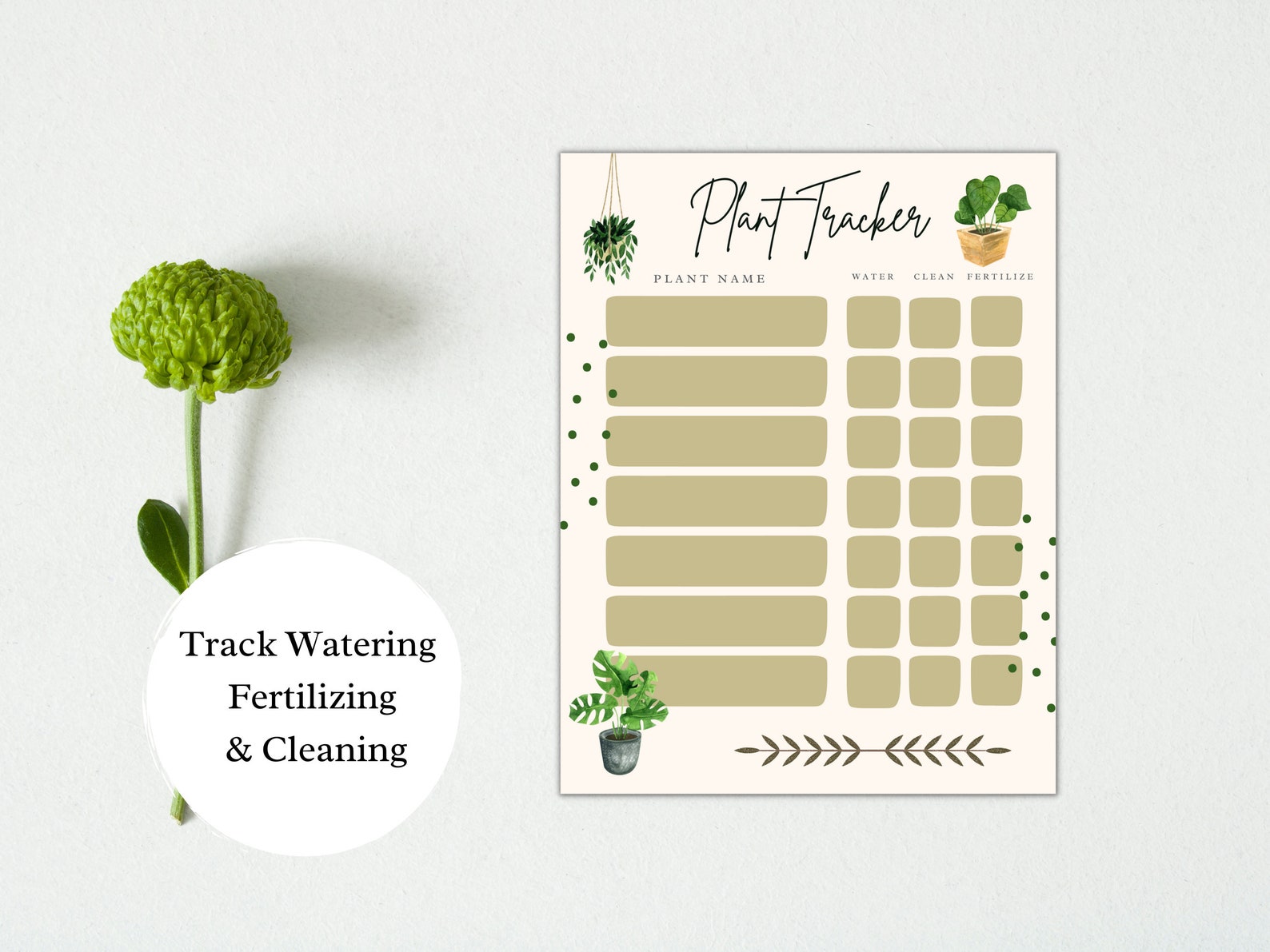 Printable Plant Watering Schedule Chart | Plant Fertilizer Chart ...
