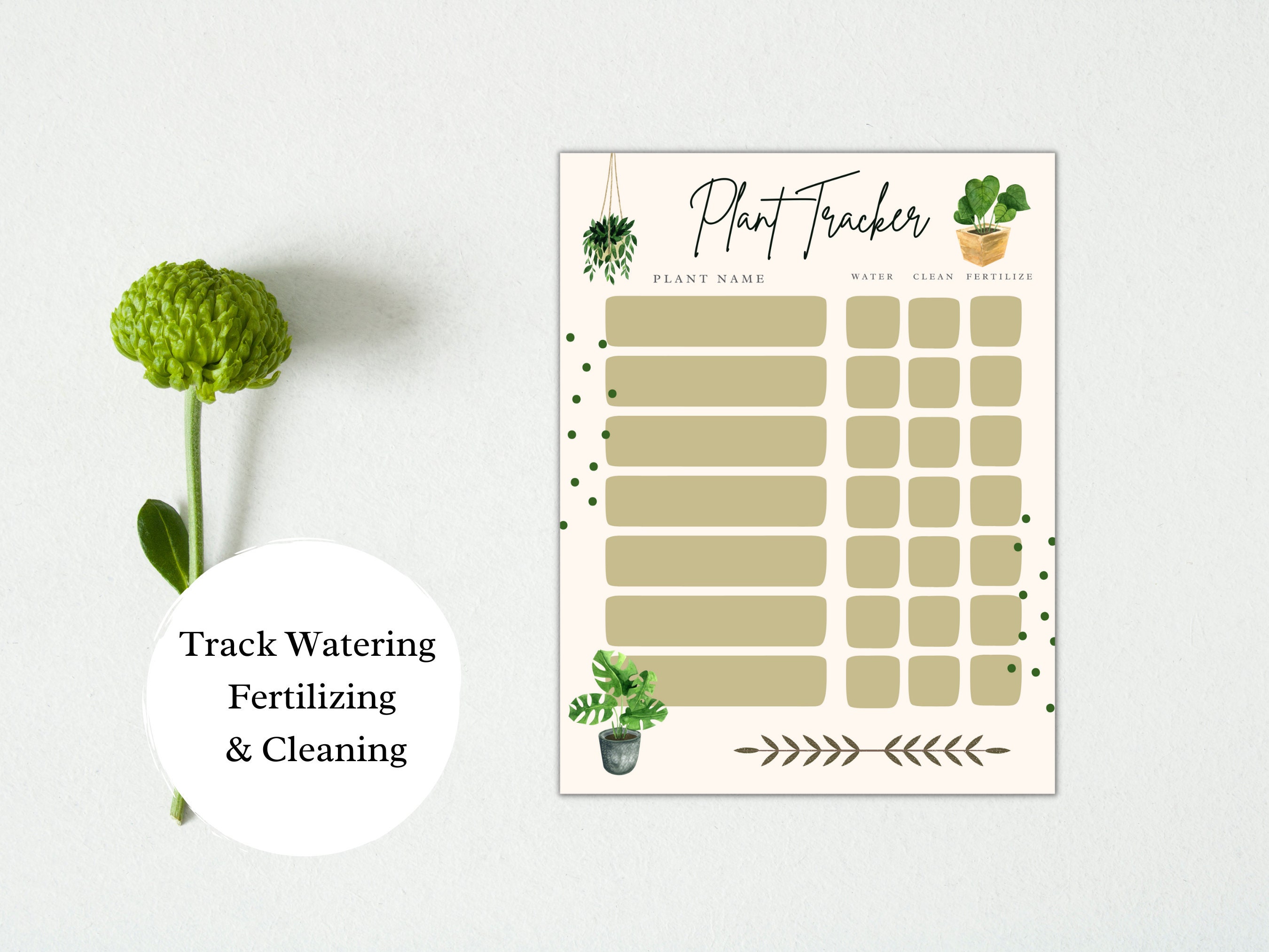 Printable Plant Watering Schedule Chart | Plant Fertilizer Chart ...