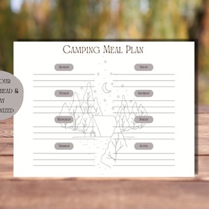 Printable Camping Trip Packing Checklist | Tent Camping Planner ...