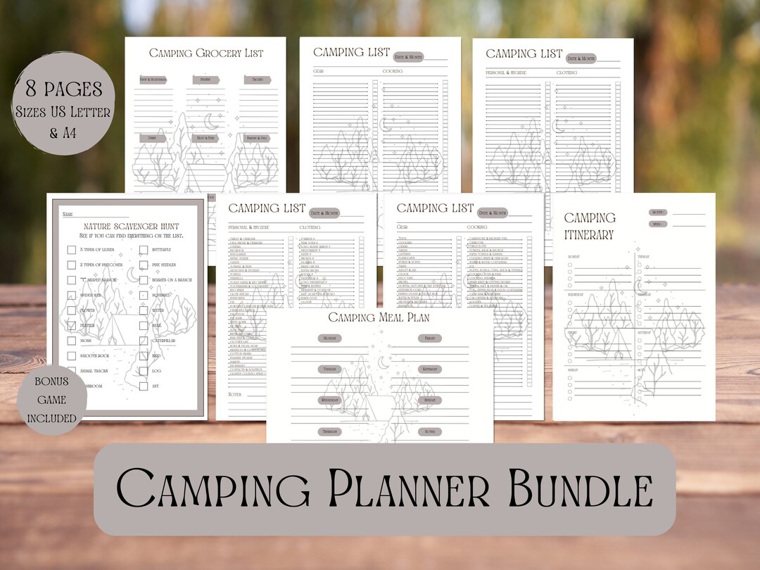 Printable Camping Trip Packing Checklist | Tent Camping Planner ...