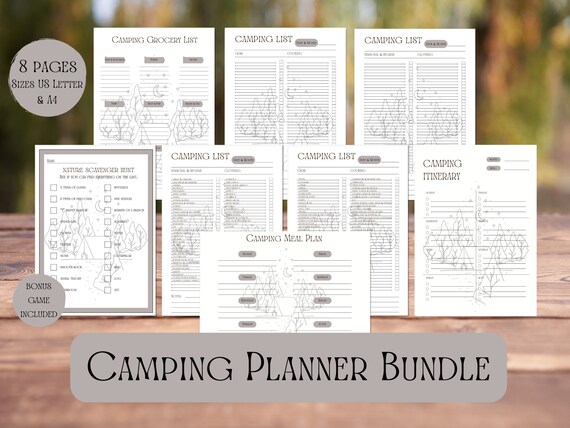 Printable Camping Trip Packing Checklist Tent Camping - Etsy