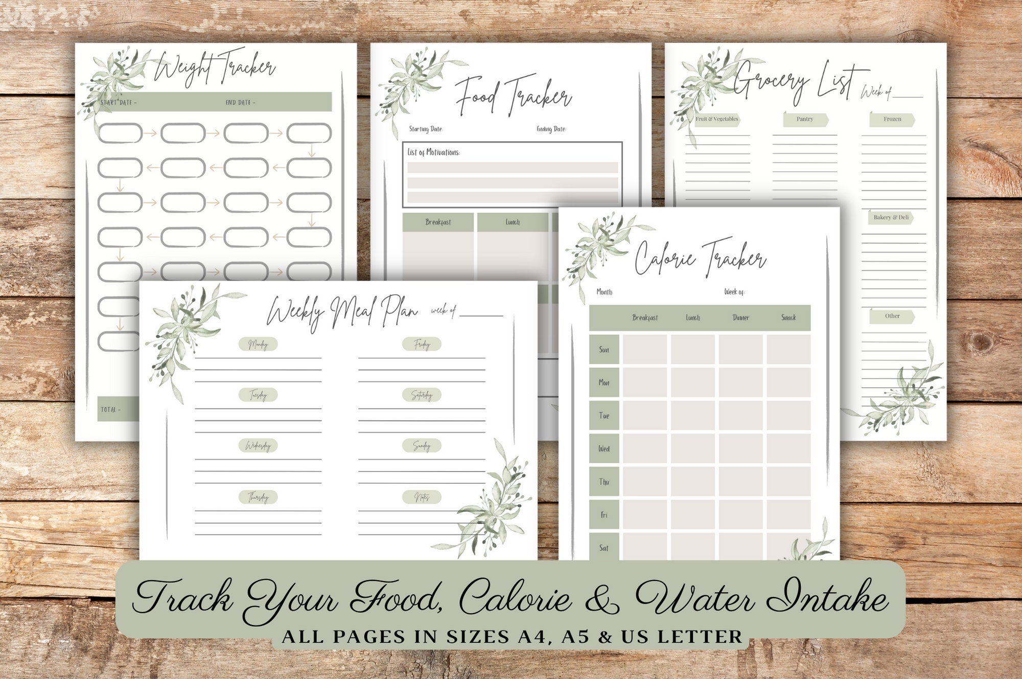 EDITABLE Printable Fitness Tracker | Workout Planner | Fitness Planner ...