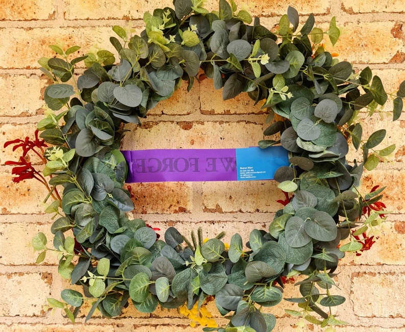 Anzac Day Memorial Australian Artificial Silk Wreath Wattle Kangaroo ...