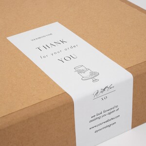 Editable Cake Box Seal Label Template, Custom Cake Box Sticker Template ...