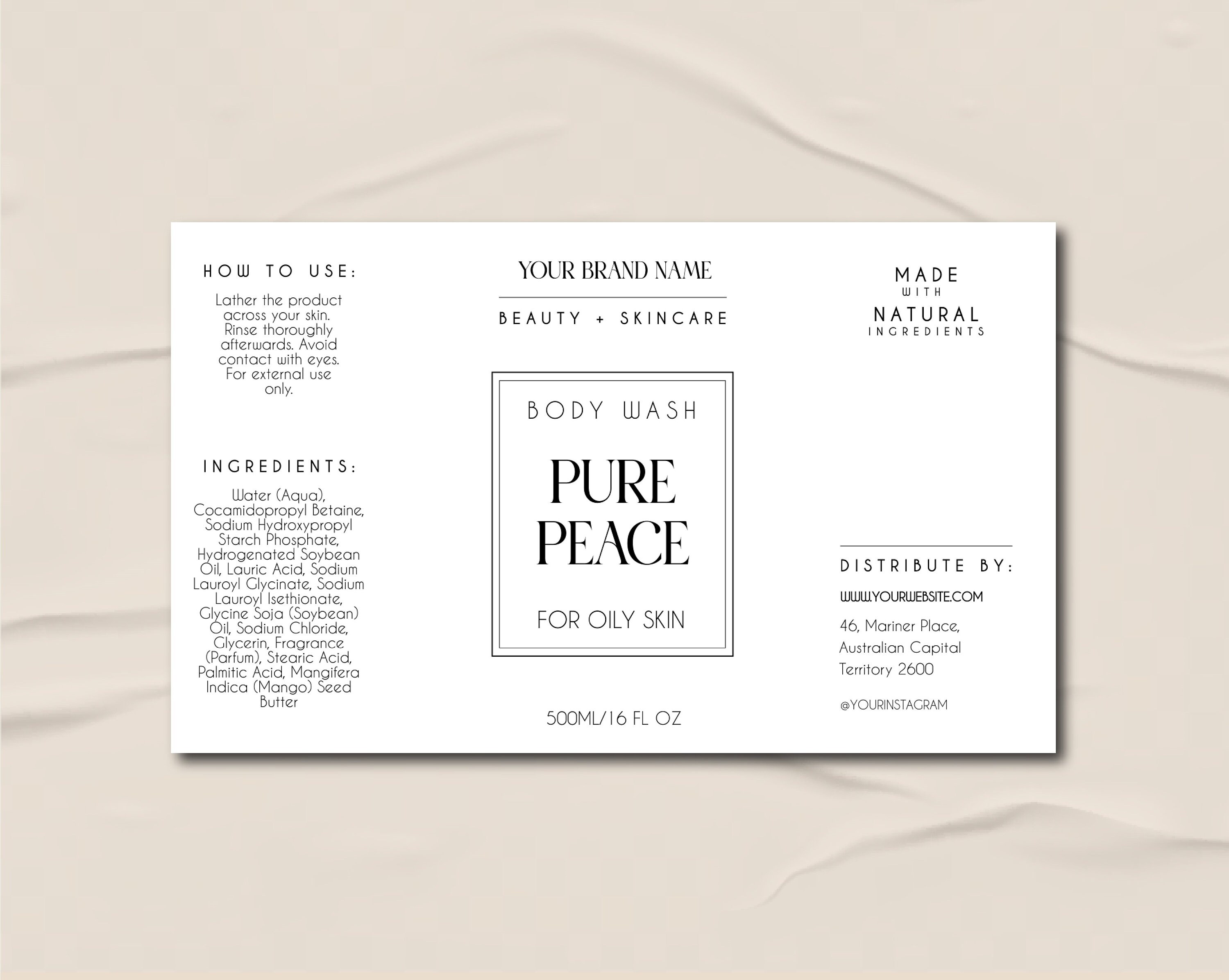 Editable Bath Product Label Template, Printable Bath Product Label ...