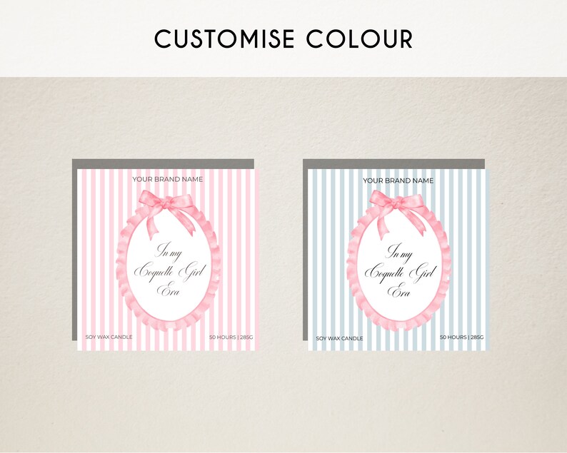Editable in My Coquette Girl Era Candle Label Template, Printable Soft ...
