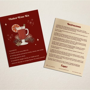 Editable Luxury Mulled Wine Bottle Label Template, Printable Mulled ...