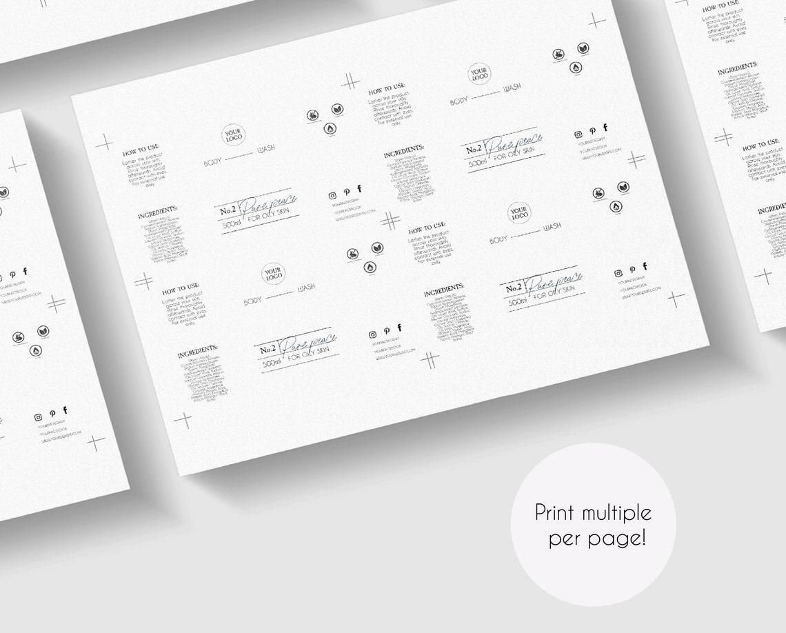 Editable Bath Product Label Template Printable Bath Product - Etsy