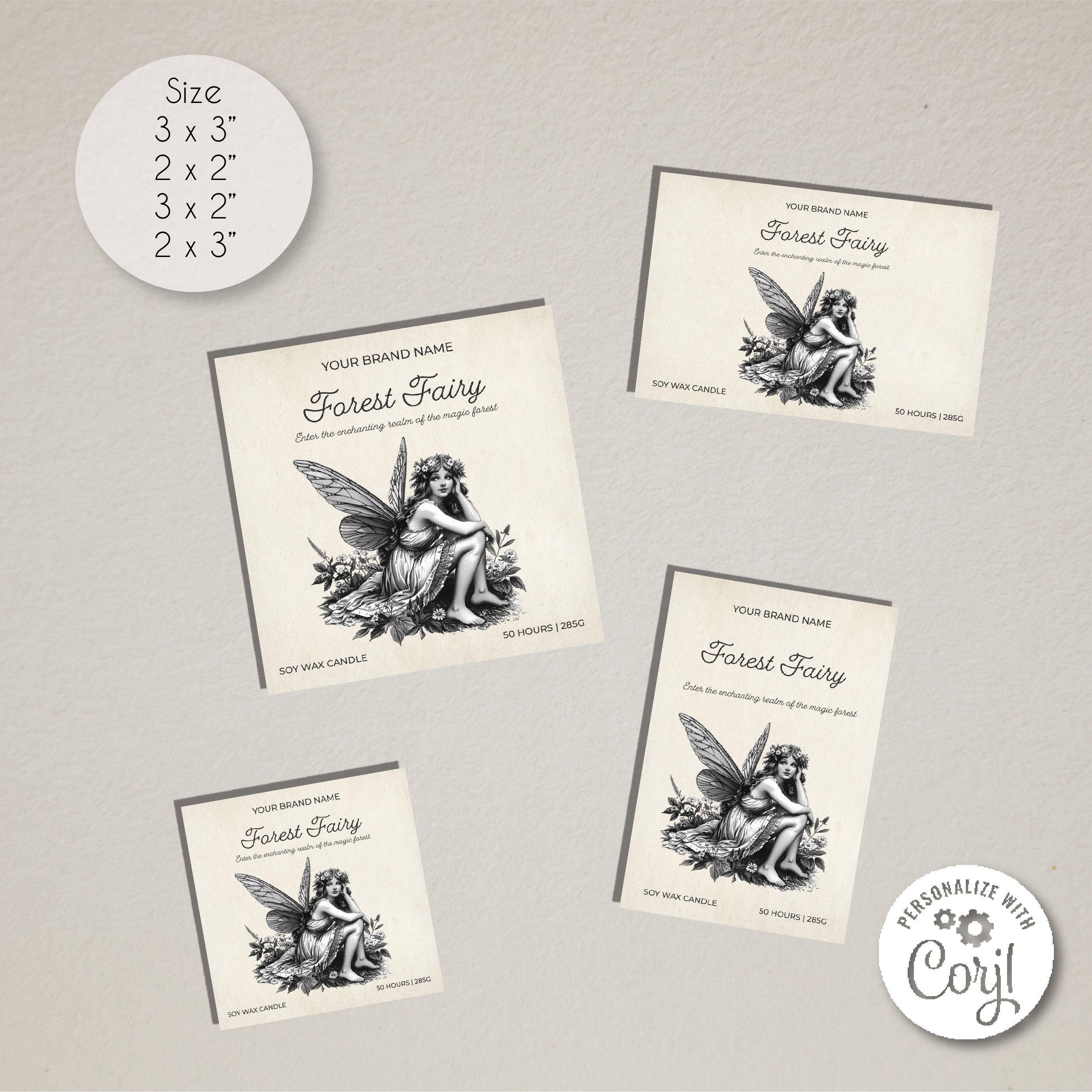 Editable Forest Fairy Candle Label Template, Printable Enchanted Forest ...
