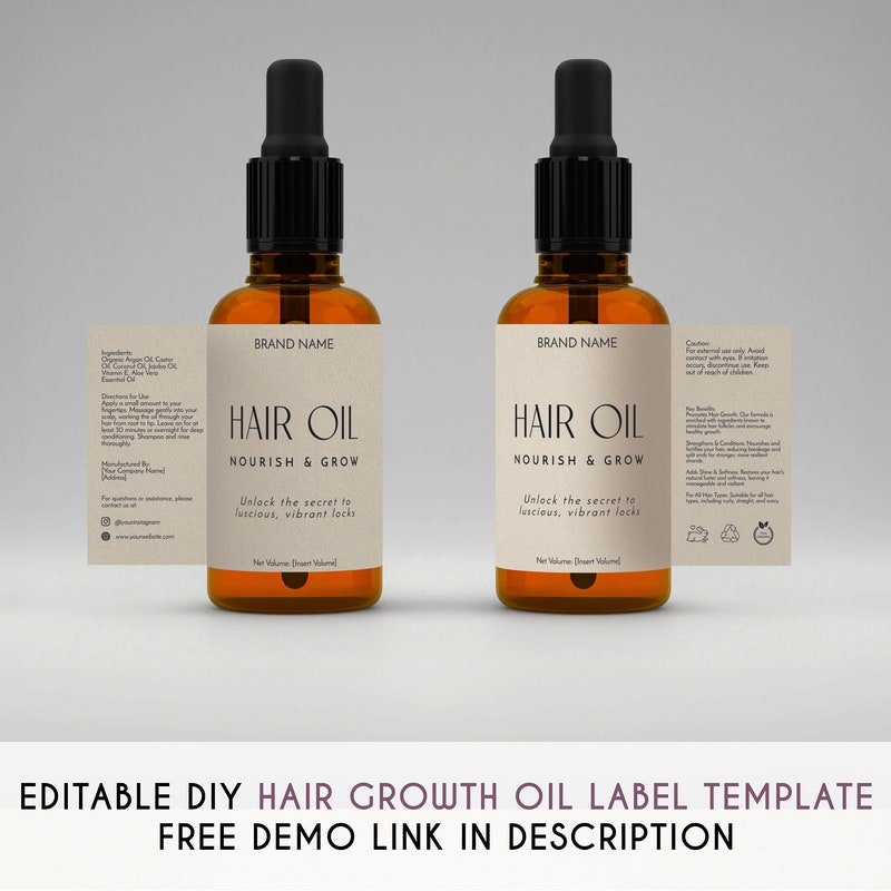 Hair Care Product Label - Etsy