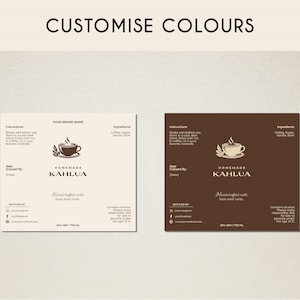 Editable Homemade Kahlua Bottle Label Template, Printable Coffee ...