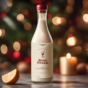 Editable Minimalist Irish Cream Bottle Label Template, Printable ...