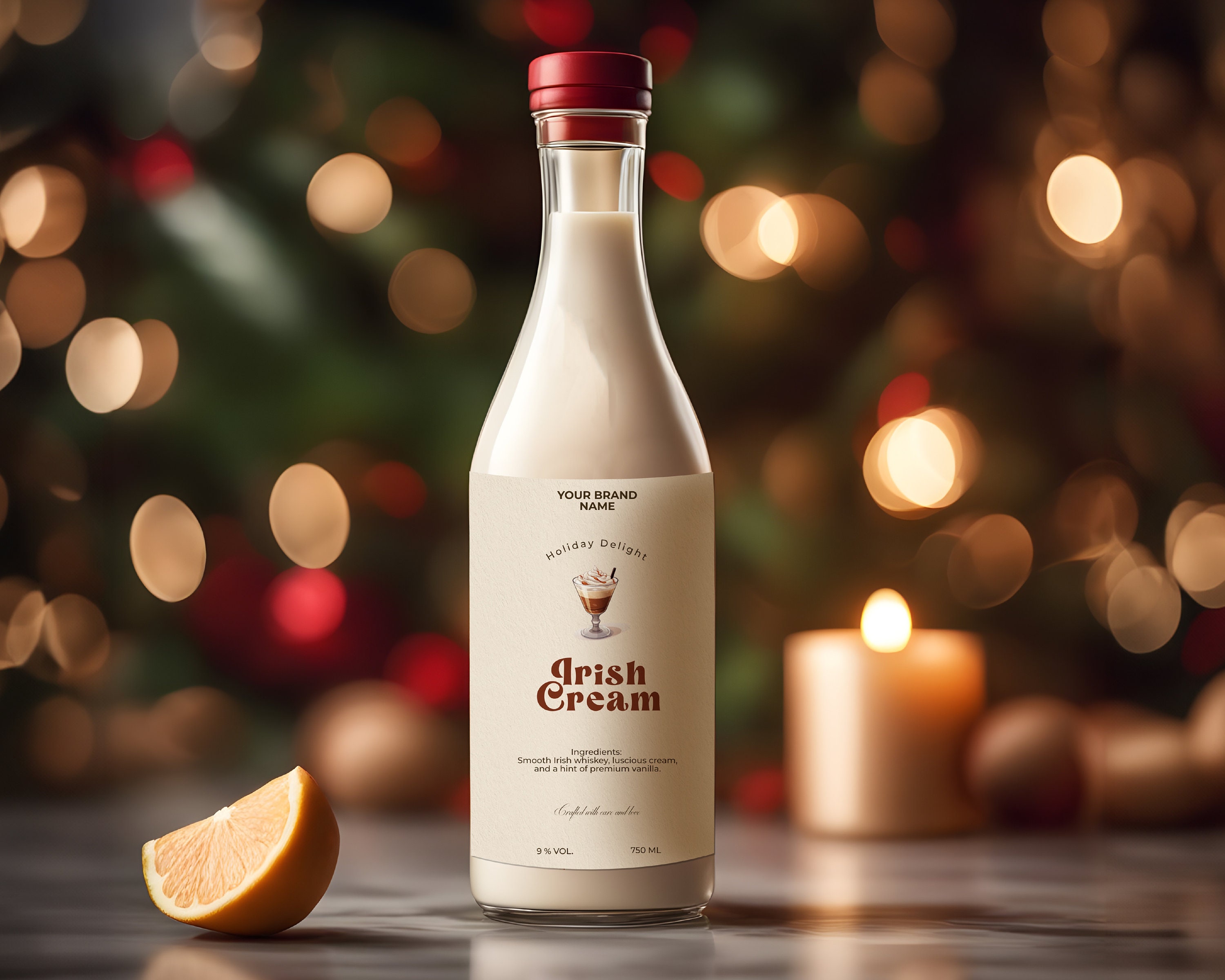 Editable Minimalist Irish Cream Bottle Label Template, Printable ...