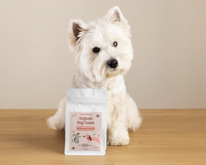 Editable Playful Dog Treats Label Template, Printable Whimsical Dog ...