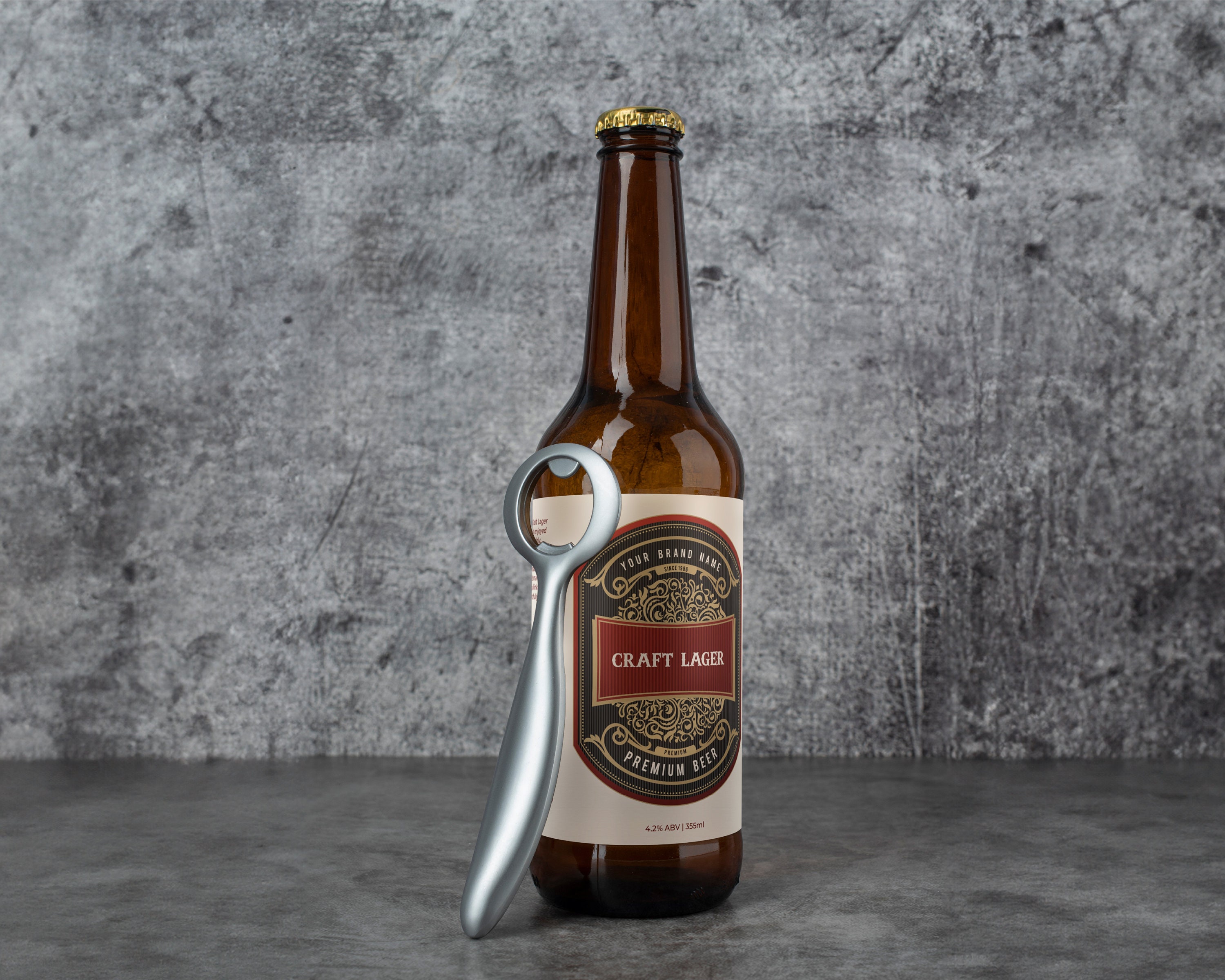 Editable Luxury Beer Bottle Label Template, Printable Custom Ale ...