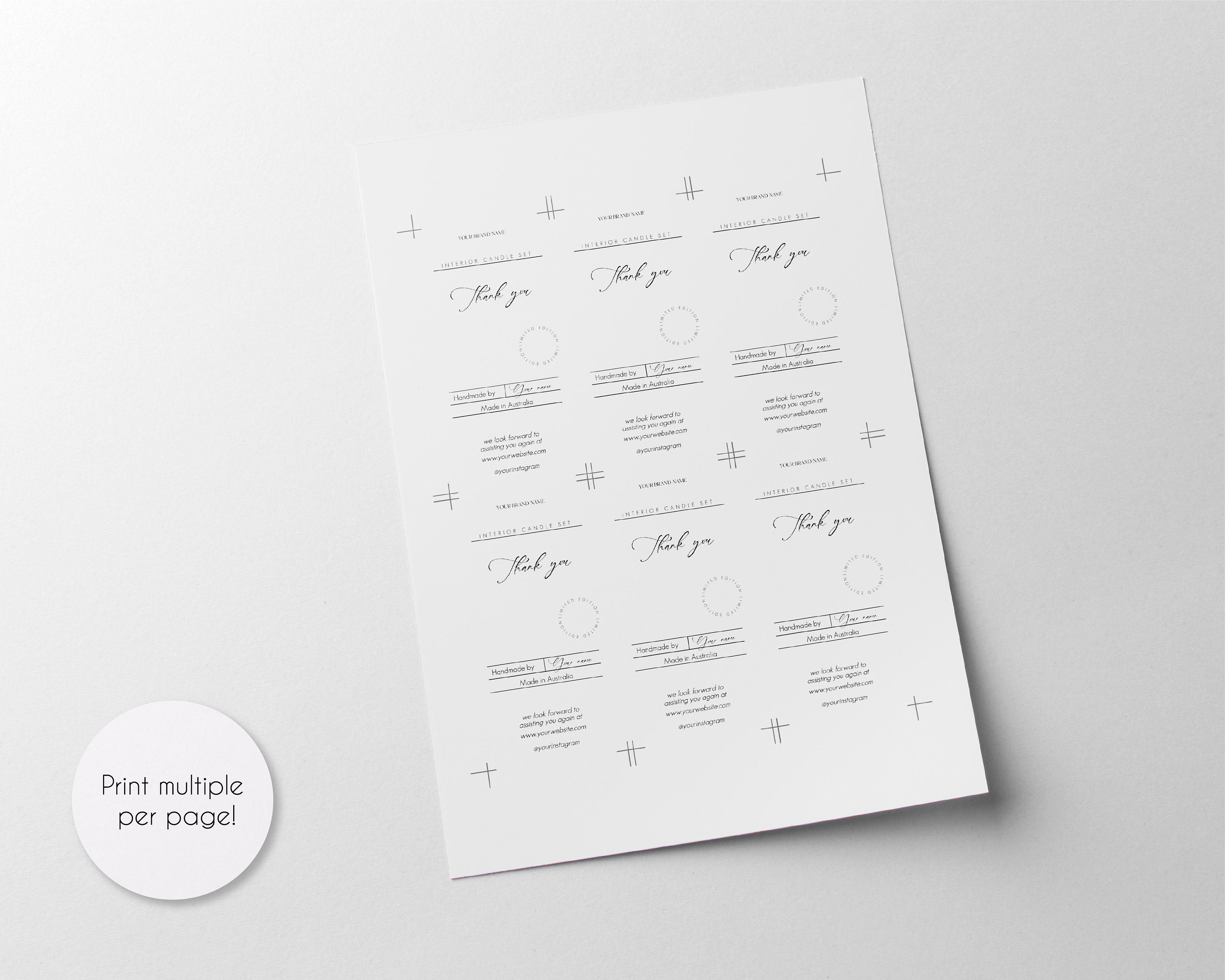Editable Box Seal Label Custom Box Sticker Template Box Packaging