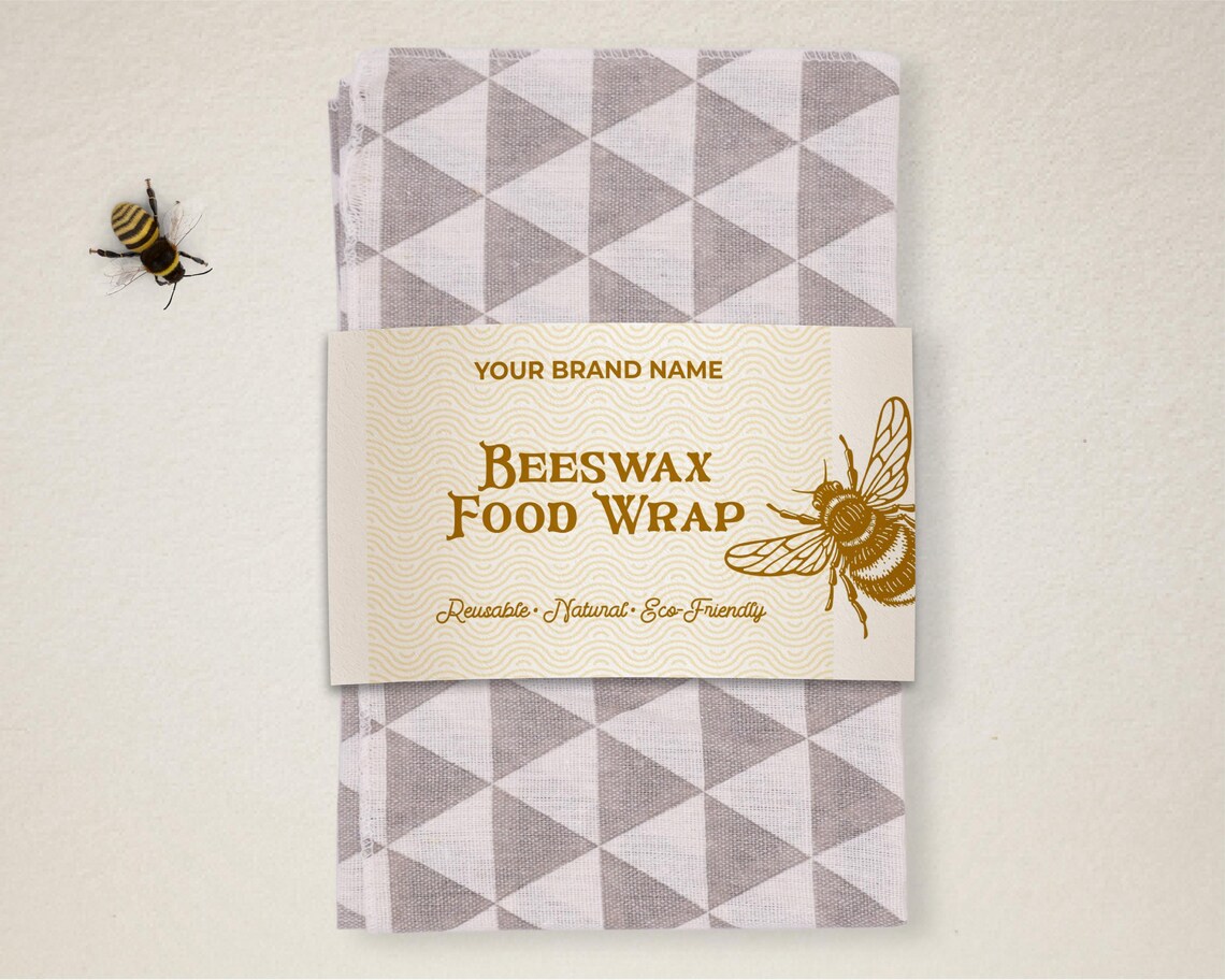 Editable Beeswax Food Wrap Label Template: DIY Printable Packaging ...