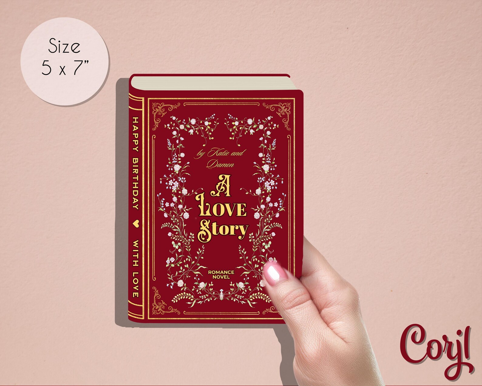 Editable Book Birthday Card Template, Printable Luxury Card for ...