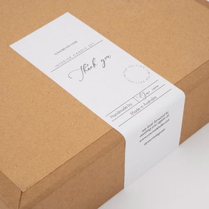 Editable Box Seal Label, Custom Box Sticker Template, Box Packaging ...