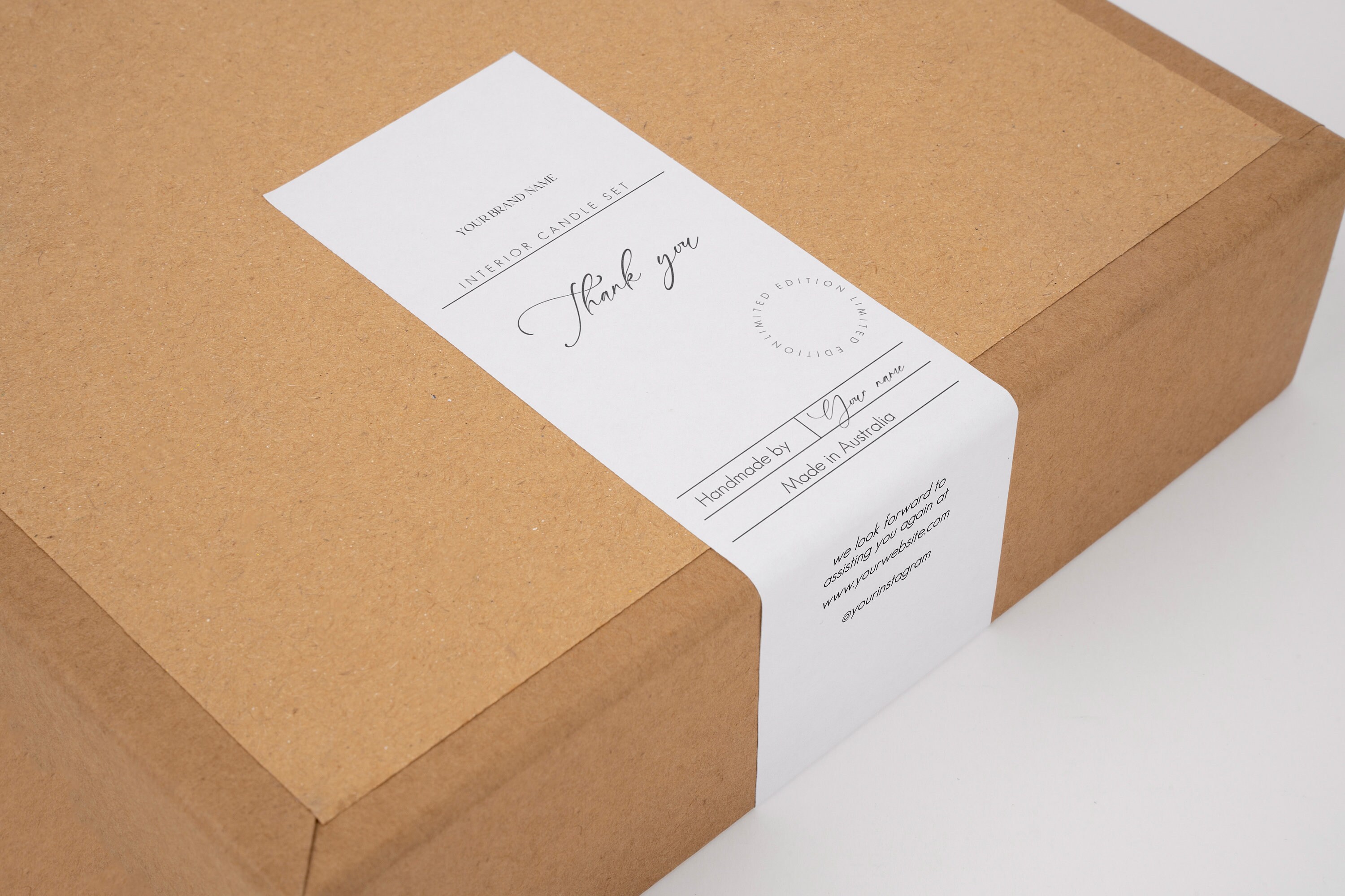 Editable Box Seal Label Custom Box Sticker Template Box Packaging