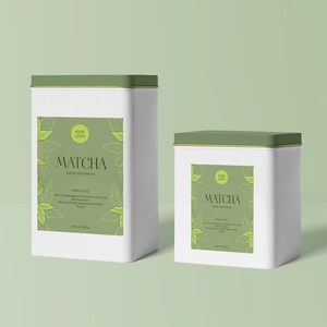 Editable Matcha Tea Label Template, Customizable Matcha Green Tea ...