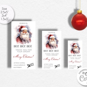 Editable Christmas Box Seal Label Template, Printable Christmas Box ...