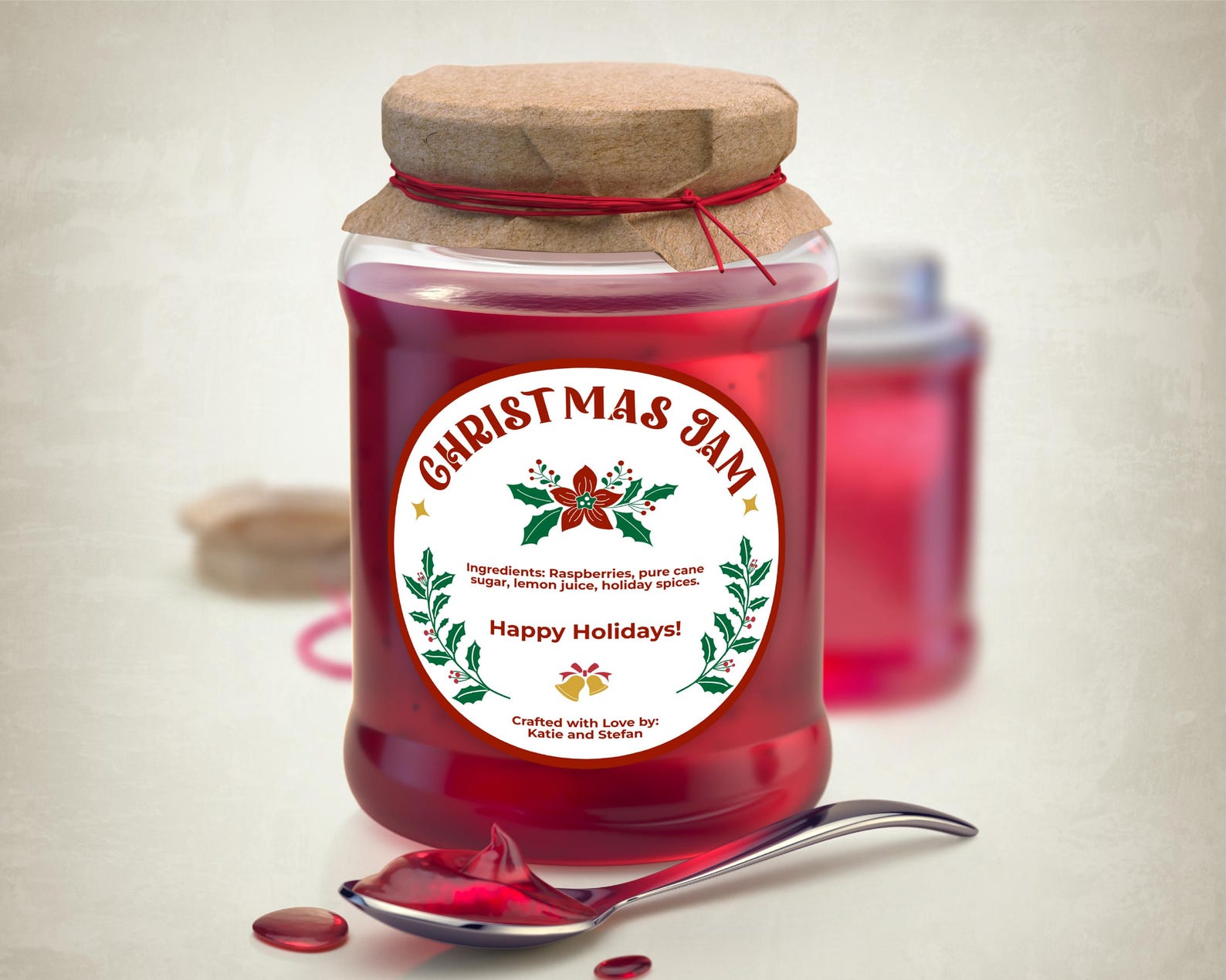 Editable Christmas Jam Round Label Template, Printable Homemade ...