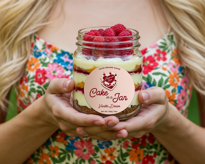 Editable Cake Jar Label Template: Vintage Coquette Packaging (instant ...