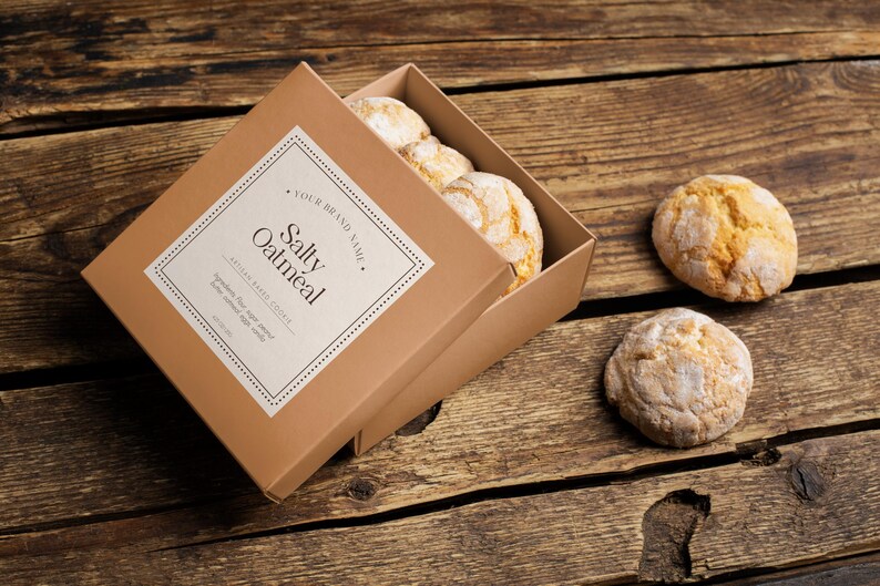 Editable Cookie Label Sticker Template, Custom Bakery Pastry Sticker ...